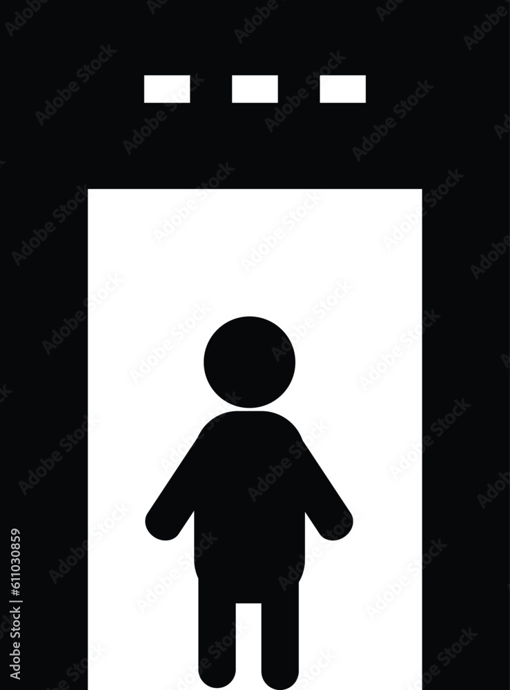 Airport Security Scanner Icon Security Gate Sign Human Xray Scan And Terminal Gate Secure