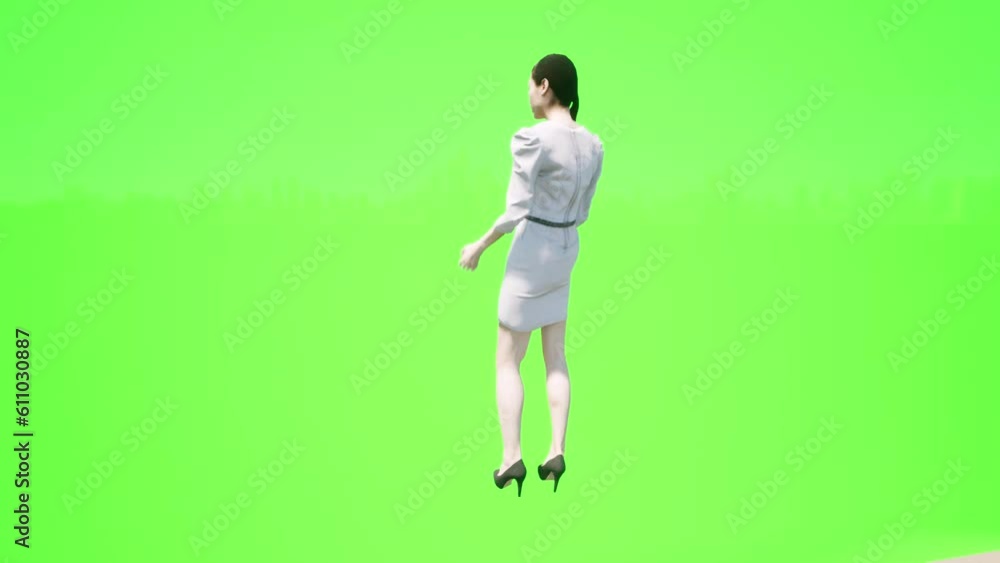female teacher explaining and teaching children, realistic 3D people ...