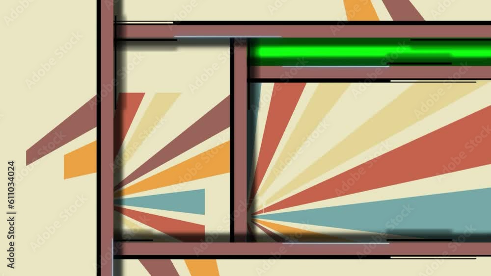 60s 70s animation vintage retro colors background video in modern style ...
