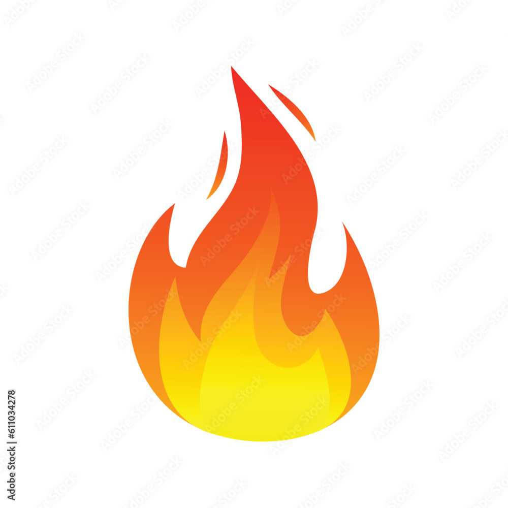 High quality fire emoticon isolated on white background. Fire emoji ...