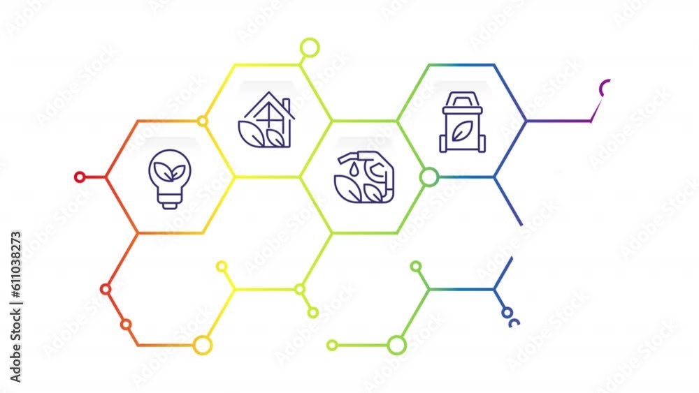 Animated green solutions infographic. Eco technologies. Looped HD info ...