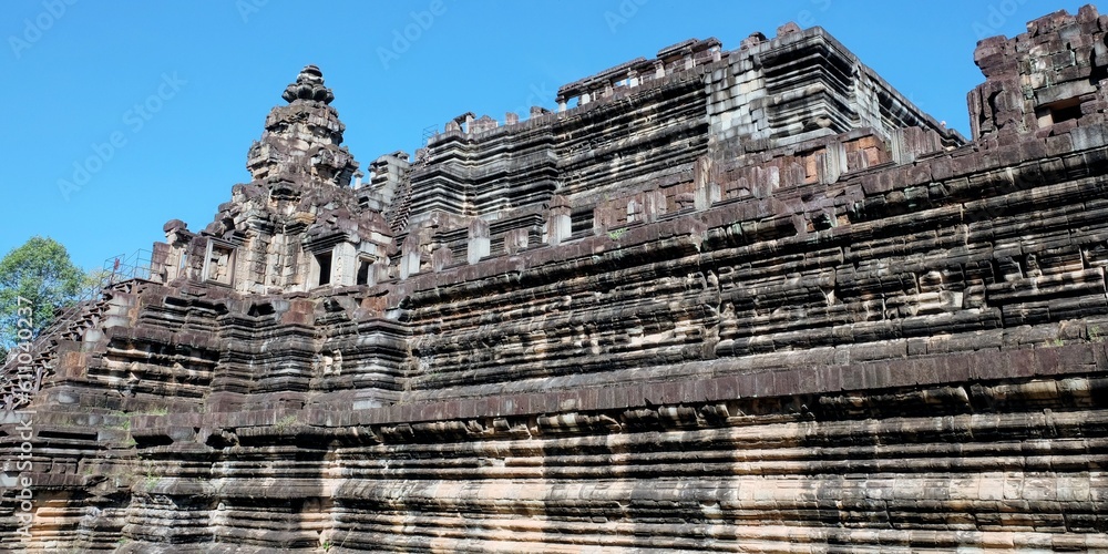 Old, abandoned Khmer Empire structure in Cambodia, an unusual ...
