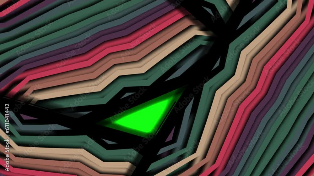 retro pulsing wave animation with vintage rainbow color lines in modern ...