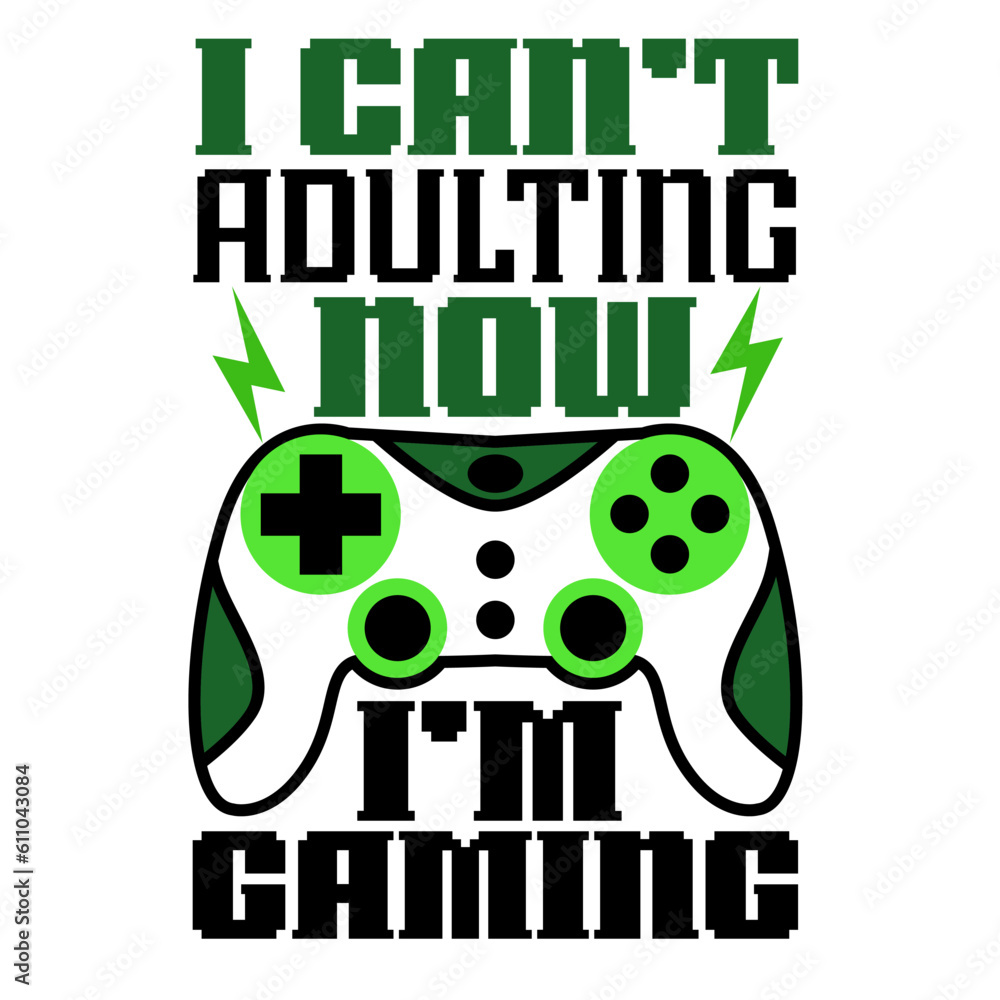 Gamer Hand drawn motivation lettering phrase in modern calligraphy ...