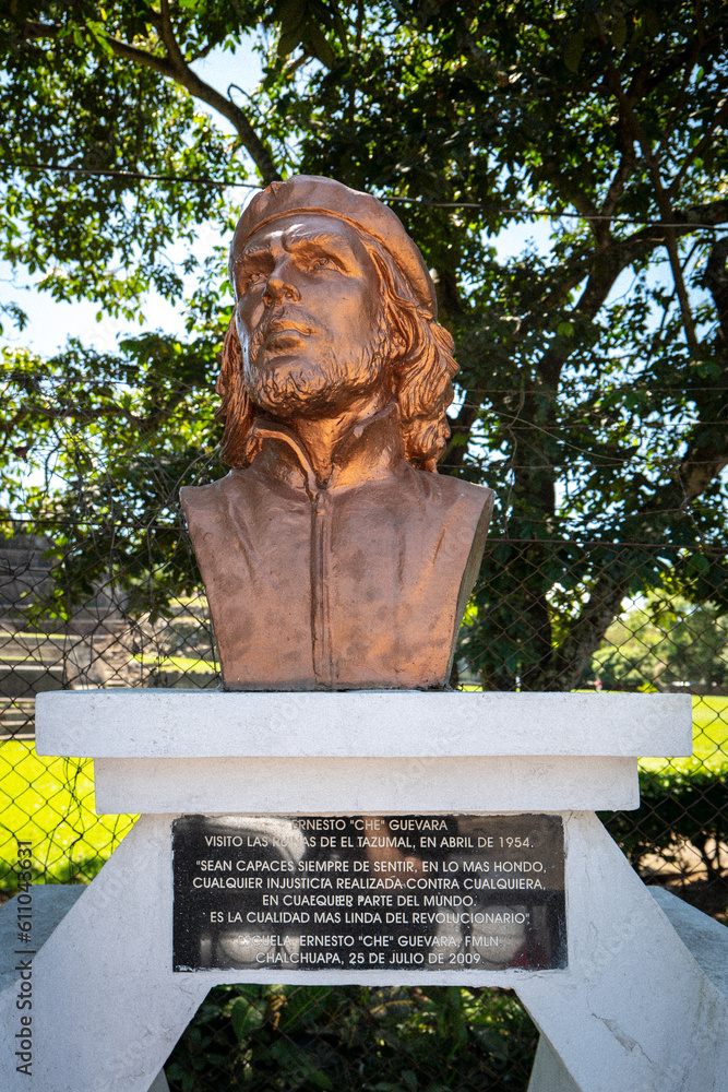 Chalchuapa, Santa Ana, El Salvador - October 28, 2022: Memorial Bust of ...