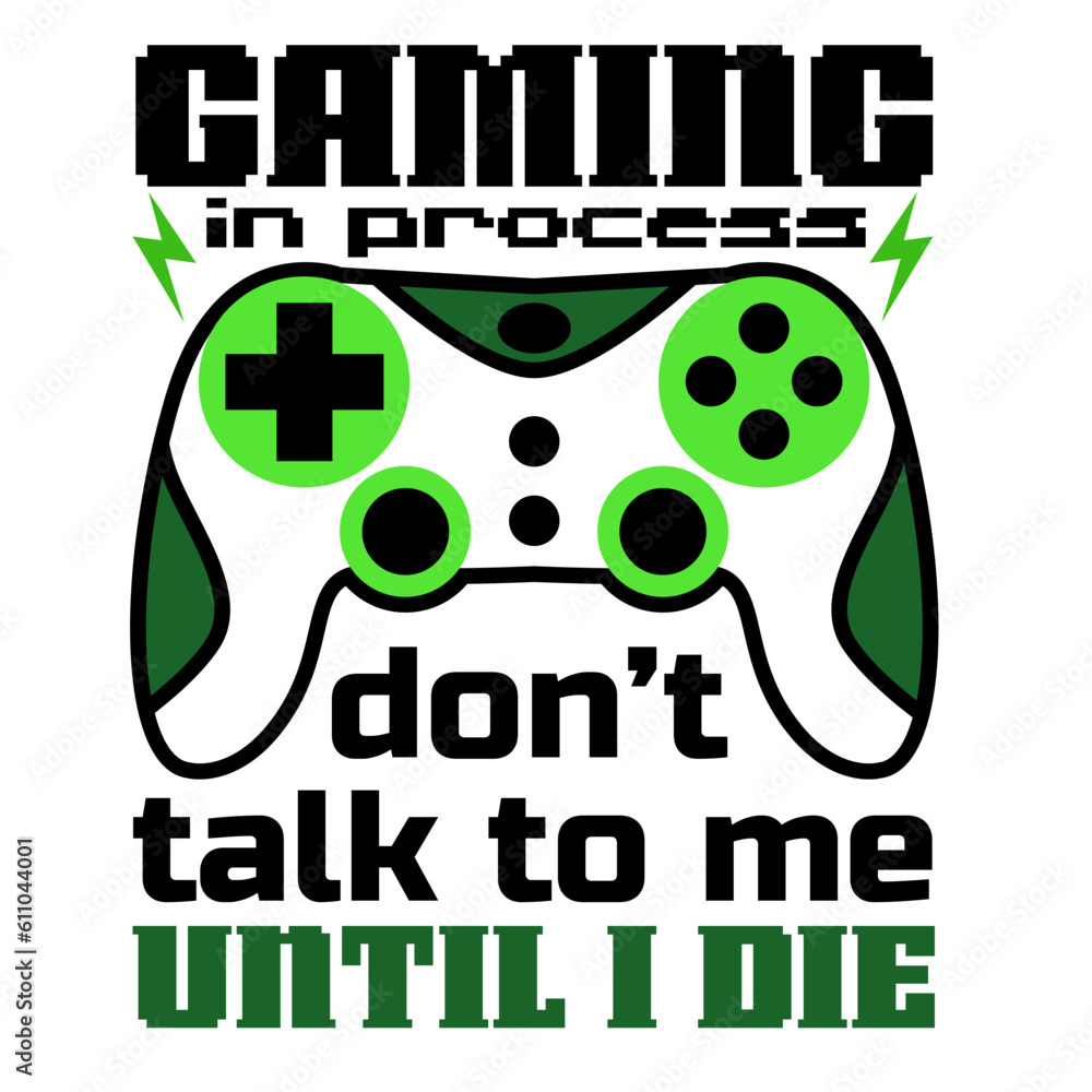 Gamer Hand drawn motivation lettering phrase in modern calligraphy ...