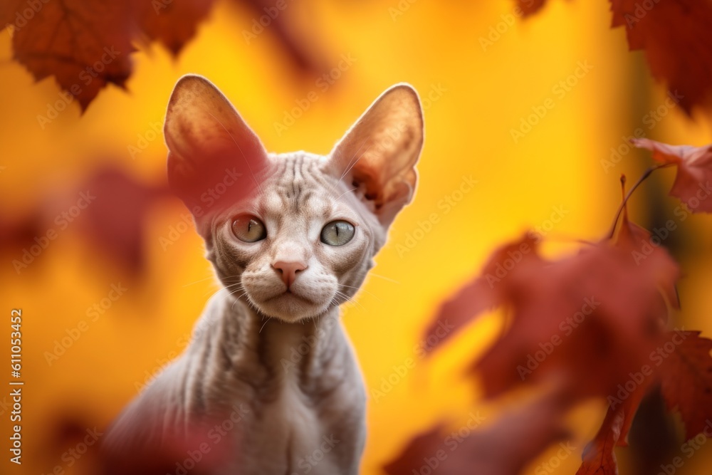 Environmental portrait photography of a curious devon rex cat ...