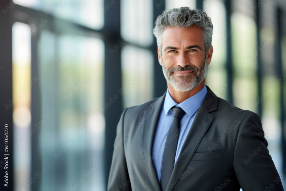 Boss man looking at camera and smiling, young businessman banker with ... Boss man looking at camera and smiling, young businessman banker with ...