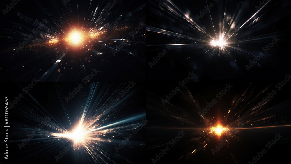 Foto de Captivating Digital Lens Flares: Four Distinctive Variations in ...