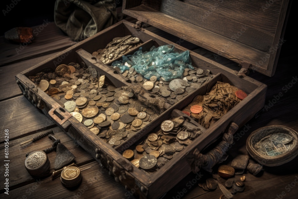shipwreck treasure trove with a vast array of artifacts and coins ...