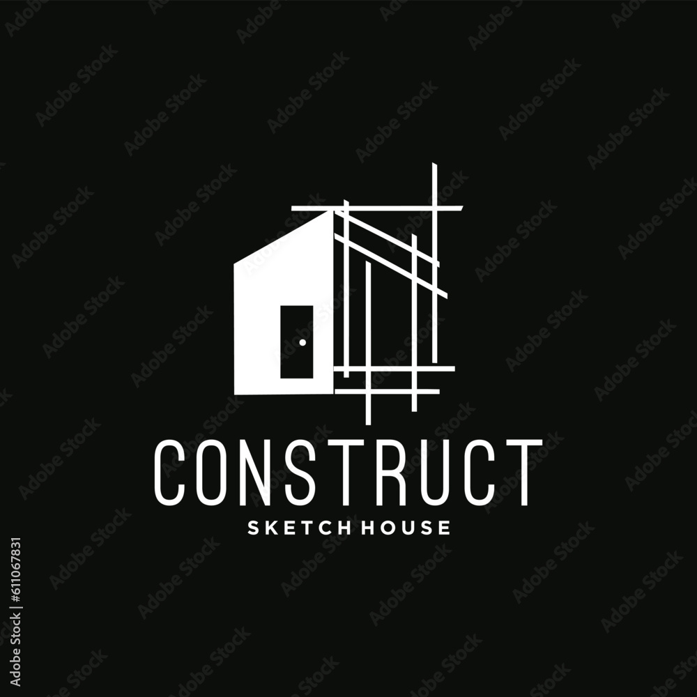 Architect house logo architectural and construction design vector Stock ...