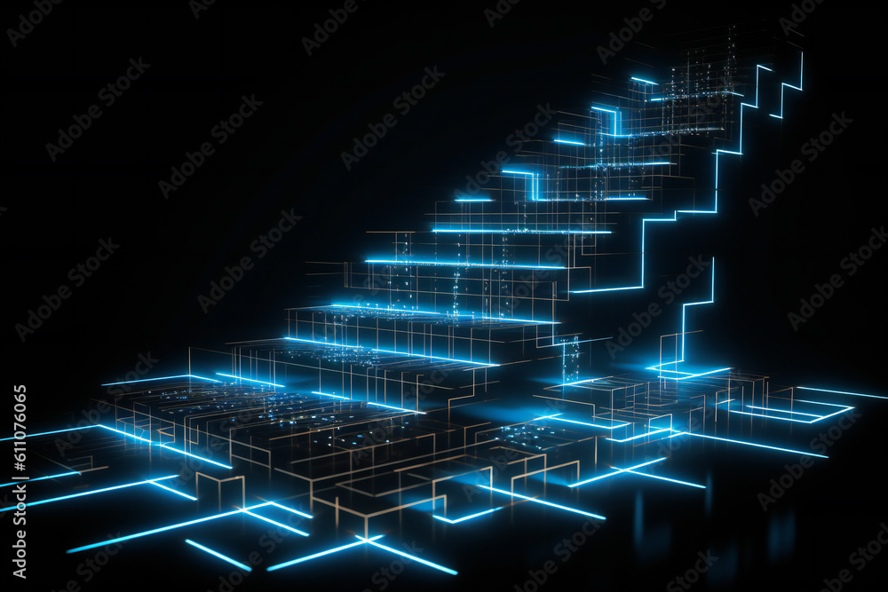 abstract technology background, ai generated Stock Illustration | Adobe ...
