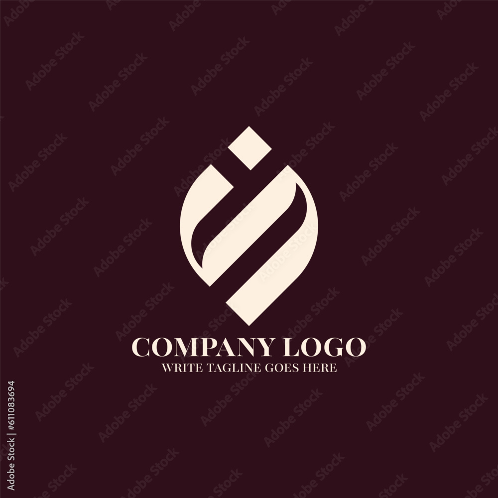Initial N I logo design template vector illustration minimal logo ...