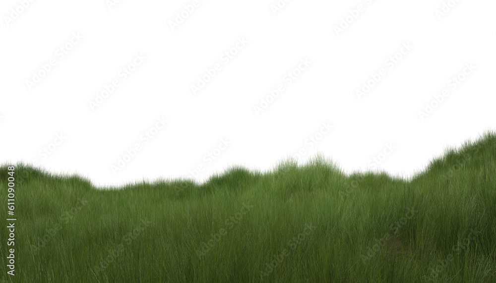 Green grass field isolated on transparent background. A Versatile and ...