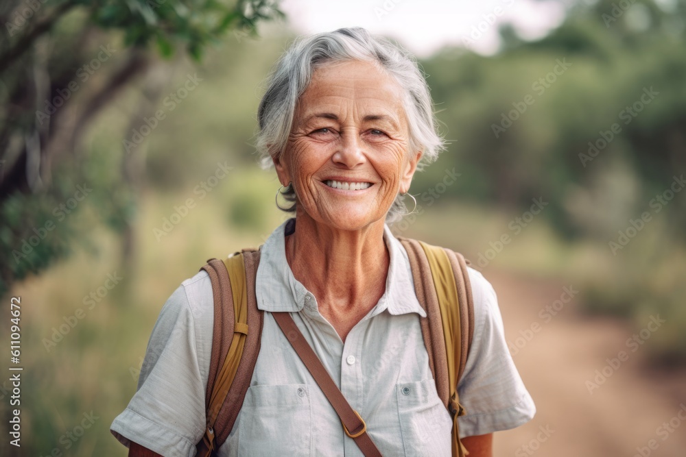 Lifestyle portrait photography of a satisfied old woman wearing a ...