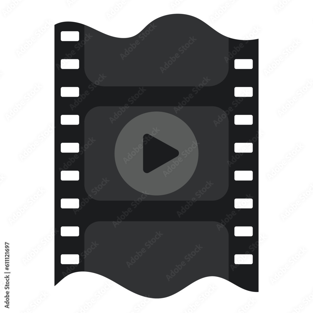 Cute cartoon style film strip. Filmmaking concept. Stock Vector | Adobe ...