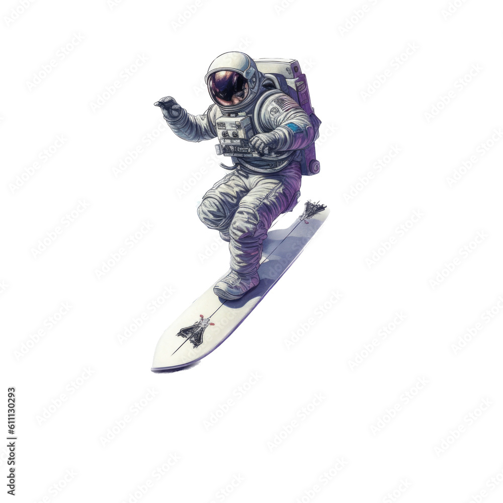 an Astronaut surfing the Galaxy, Space-themed, photorealistic ...