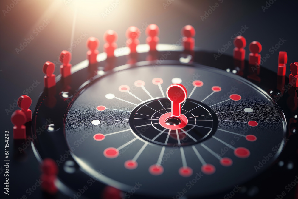 Concept of target with potential candidate for position of employee or ...