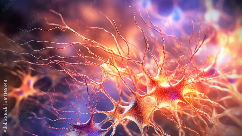 A microscopic image of synapses in the brain, showing the tiny gaps ...