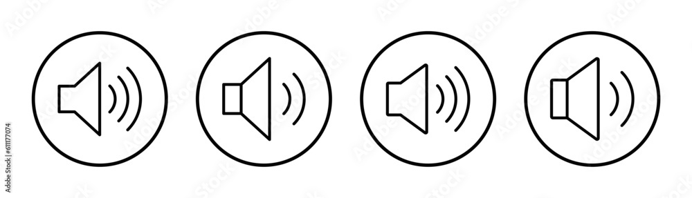Speaker icon set illustration. volume sign and symbol. loudspeaker icon ...