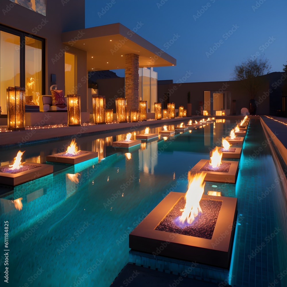 Set of beautiful custom swimming pool designs that depict gorgeous ...