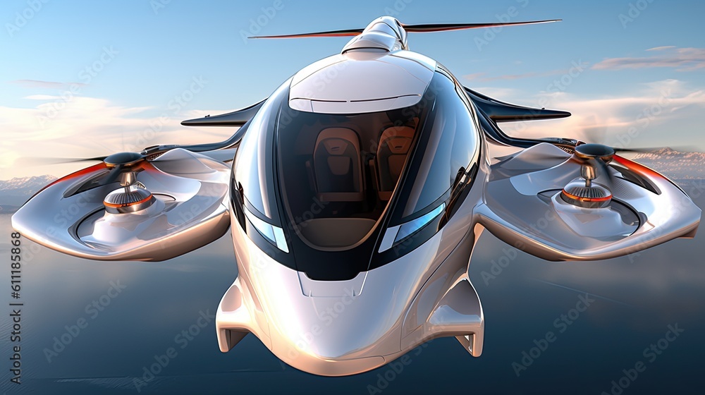 flying drone cab, antigravity system powered by nitrogen, designed by ...