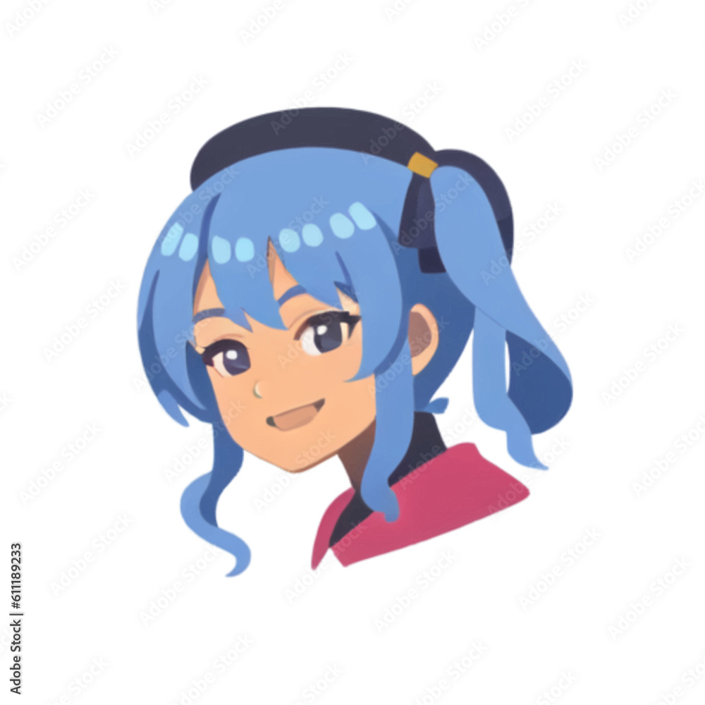 Hololive vtuber Hoshimachi Suisei Vector, a blue hair blue eyes girl ...