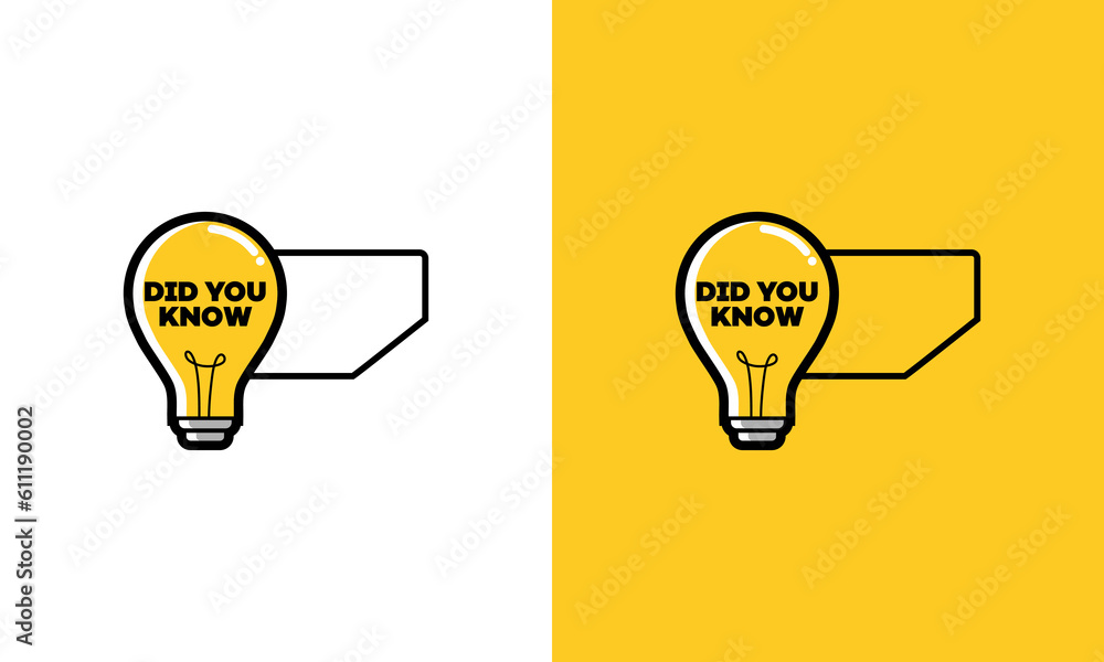 Did you know vector template post icon for social media background, fun fact blank template fyi ...