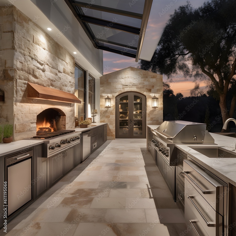 Custom outdoor kitchen area designs for the modern high-end custom home ...