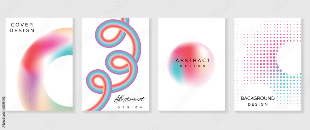 Gradient banner design background. Abstract gradient graphic with 3d ...