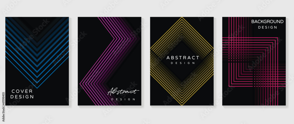 Modern banner design background. Abstract gradient graphic with 3d ...