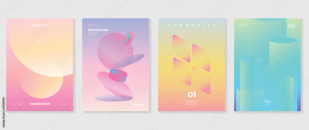 Gradient banner design background. Abstract gradient graphic with ...