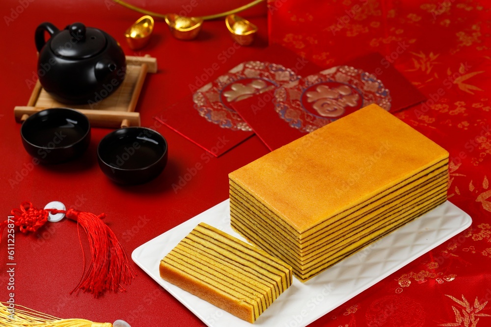 Lapis Legit, Indonesian Traditional Thousand Layered Cake with Chinese ...