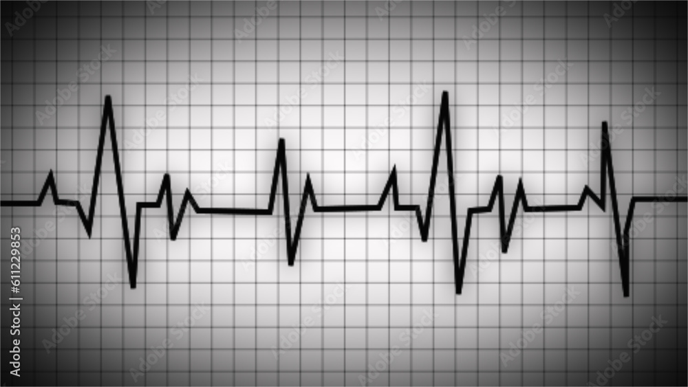 graph of heart rate. The heartbeat. Ekg wave icon. A heartbeat graph ...