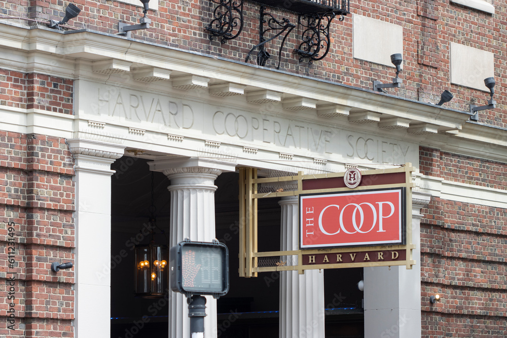 Cambridge, MA, USA - June 29, 2022: Harvard Cooperative Society (the ...