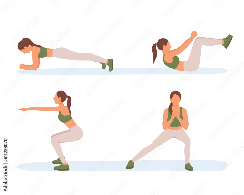 Regular physical activity and healthy lifestyle. Daily physical ...