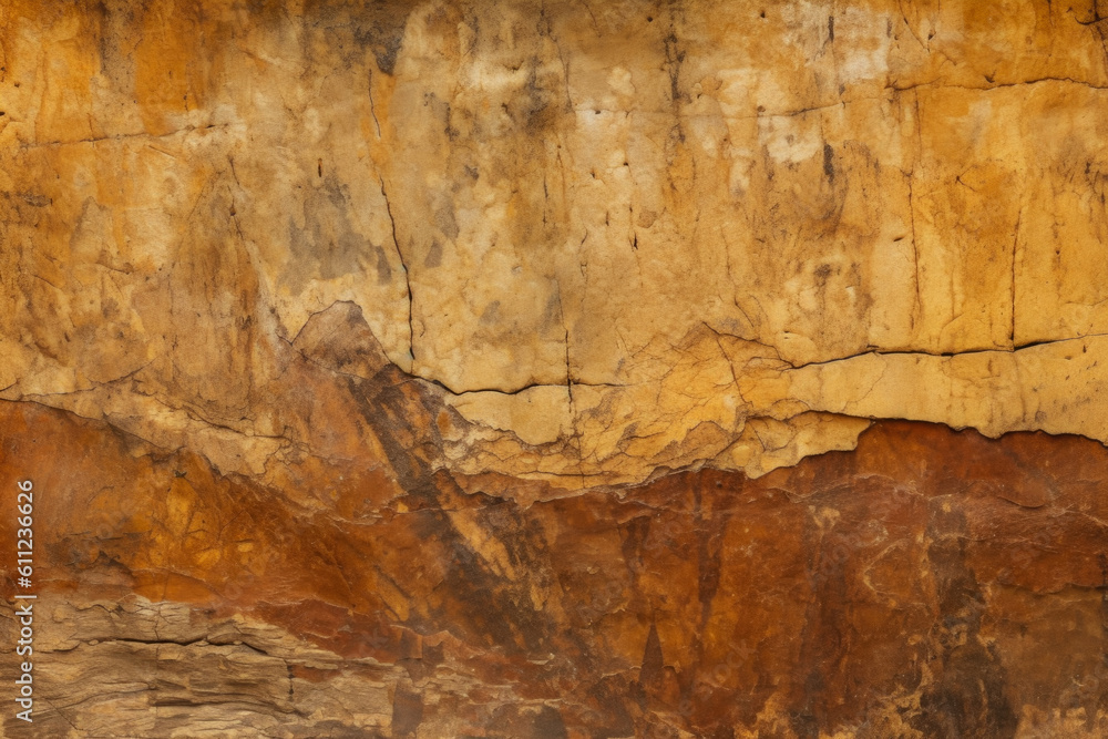 Cave Stone Old Wall With Ground Layers For Wallpaper And Background ...