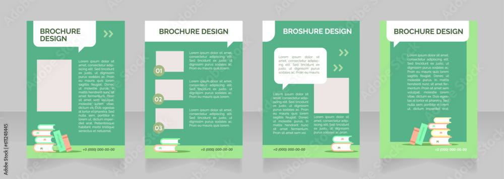 Academic program for students blank brochure layout design. High school ...