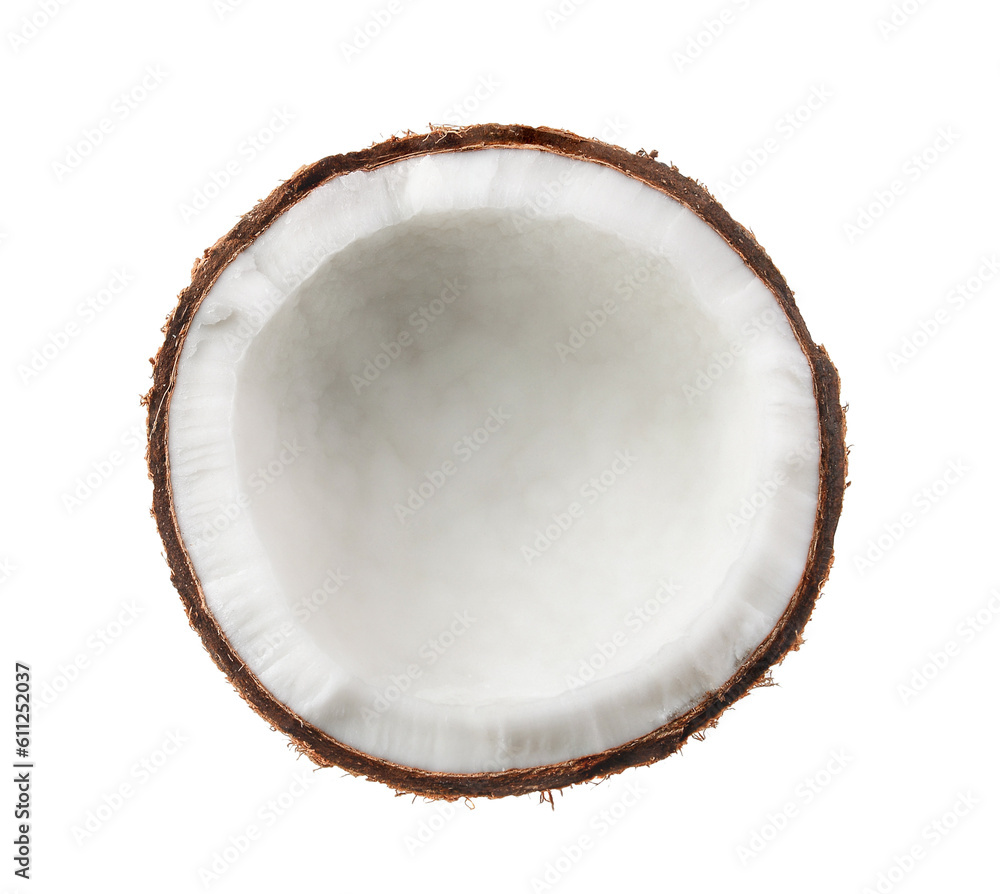 Coconut. Half isolated on transparent png Stock Photo | Adobe Stock