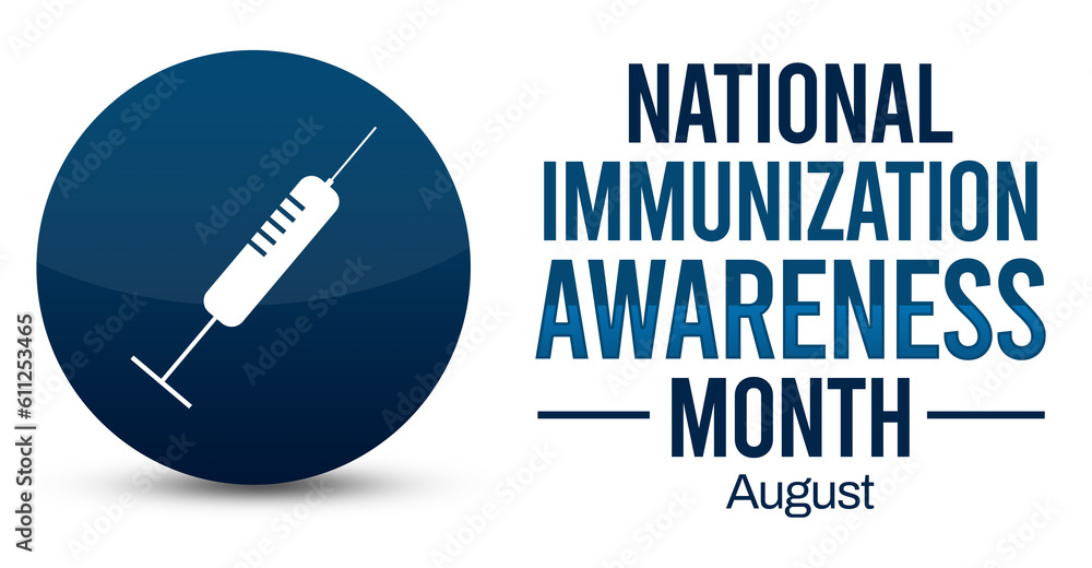 August is National Immunization awarenesss month, background design ...
