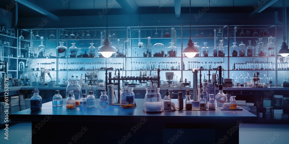AI Generated. AI Generative. Photo illustration of medicine chemistry ...