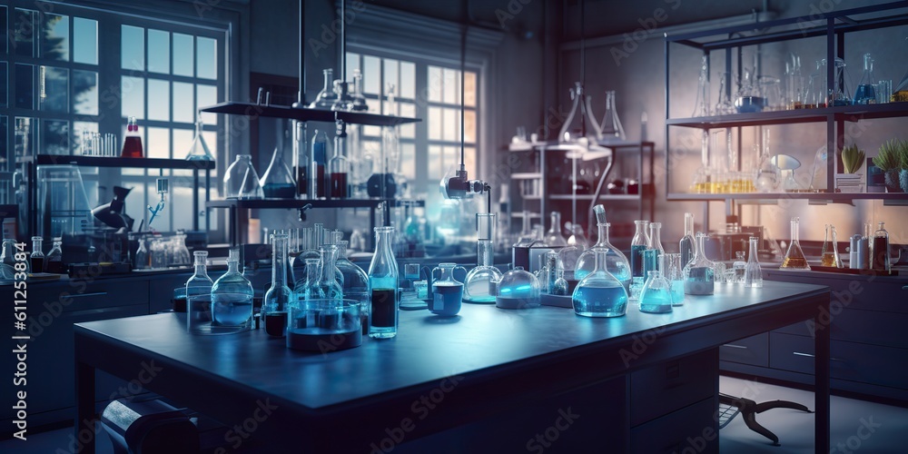 AI Generated. AI Generative. Photo illustration of medicine chemistry ...