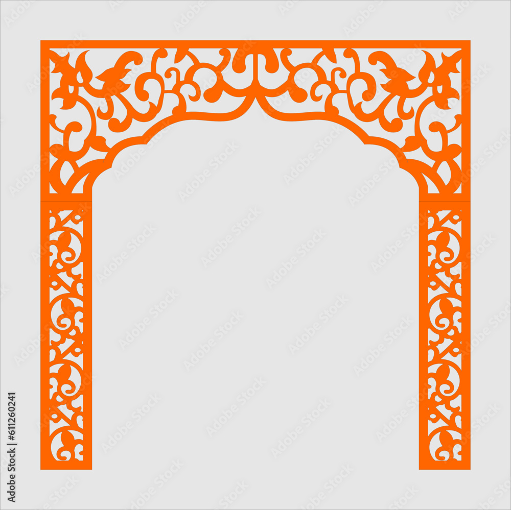 vector om jaali with a square for mandir decoration for cnc cutting ...