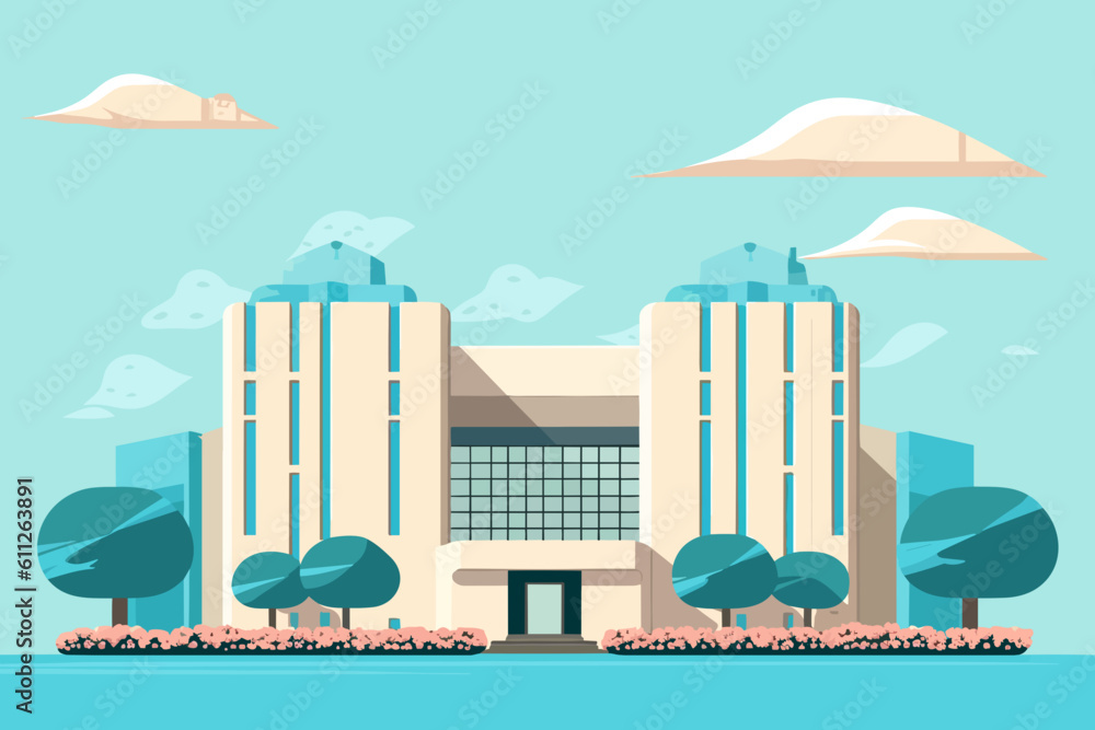 Doodle inspired outside of united nations headquarters, cartoon sticker ...