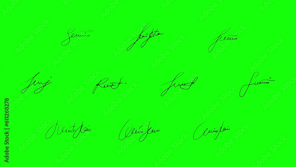 Indecipherable signature version one hand drawn ballpoint greenbox ...