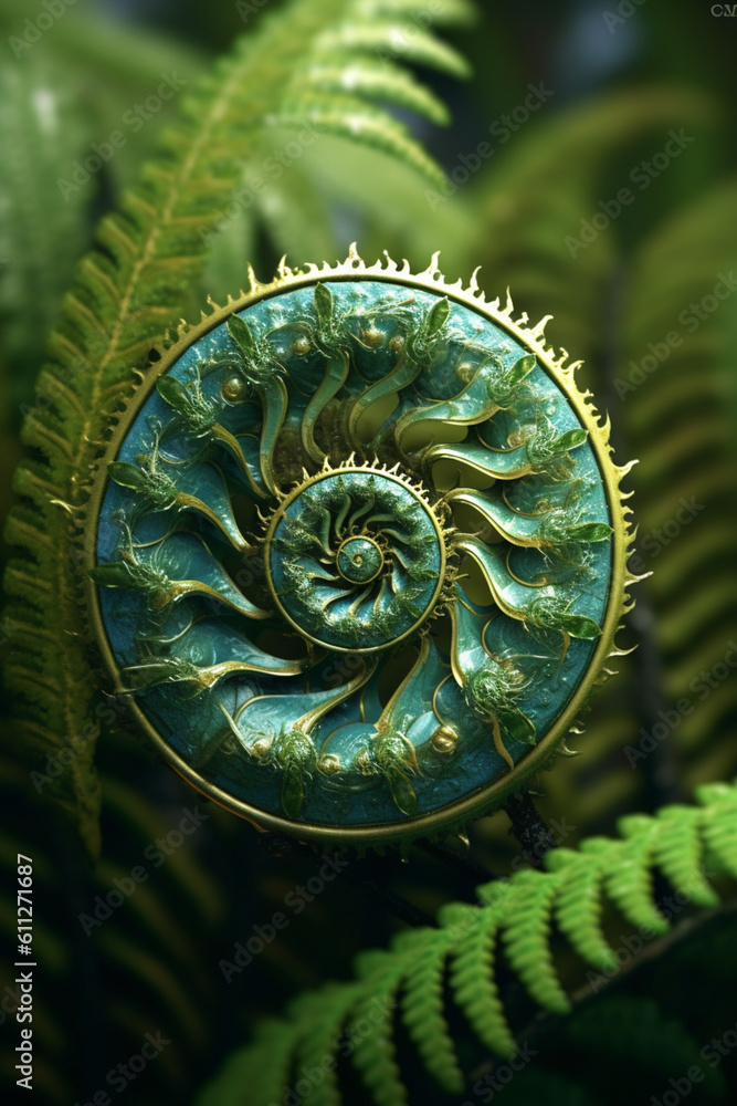 A close-up shot of a Maori koru design, derived from New Zealand's ...