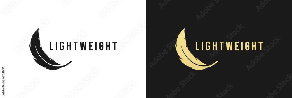 Lightweight logo or Light weight label vector isolated in flat style ...