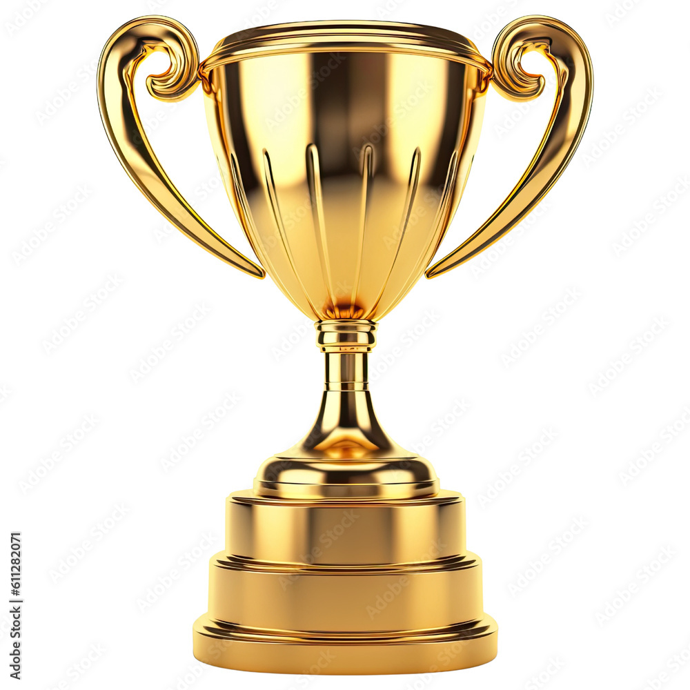 Gold Trophy cup transparent background, PNG ,Generative AI Stock ...