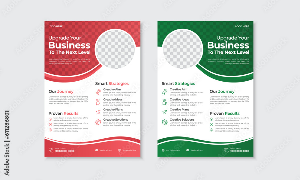 Modern vector template design for flyer, annual business report, poster ...