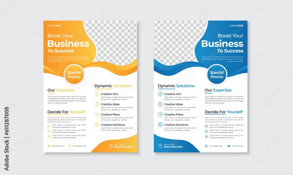 Fototapeta mapa świata dla dzieci Corporate business flyer template ...